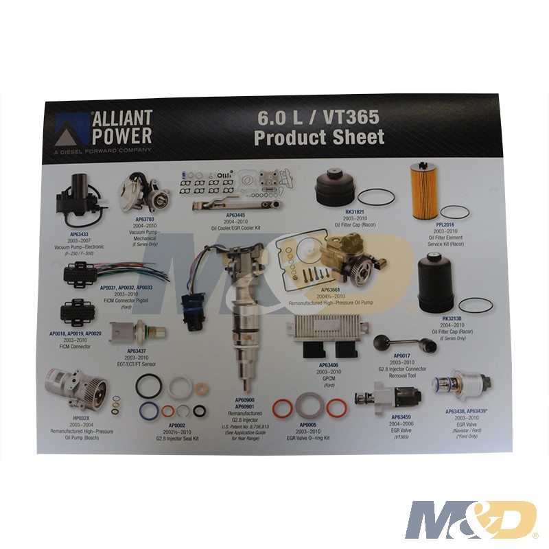 Product: Ford 6.0L Power Stroke, Navistar VT365 Engine-Specific Product ...