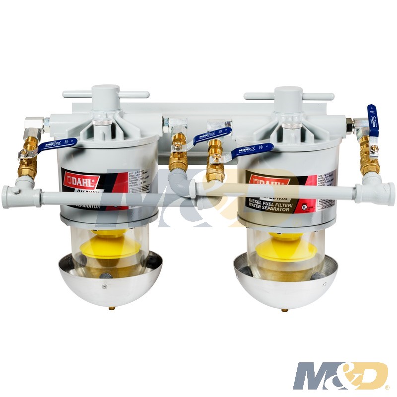 Product: DUAL FUEL FILTER WATER SEPARATOR MANIFOLD W/ SHUTOFF VALVES
