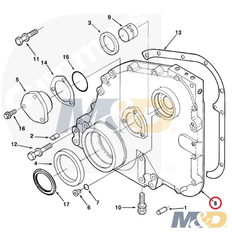 Product: Cummins (Small & Big Cam with Small Accessory Drive) Front ...