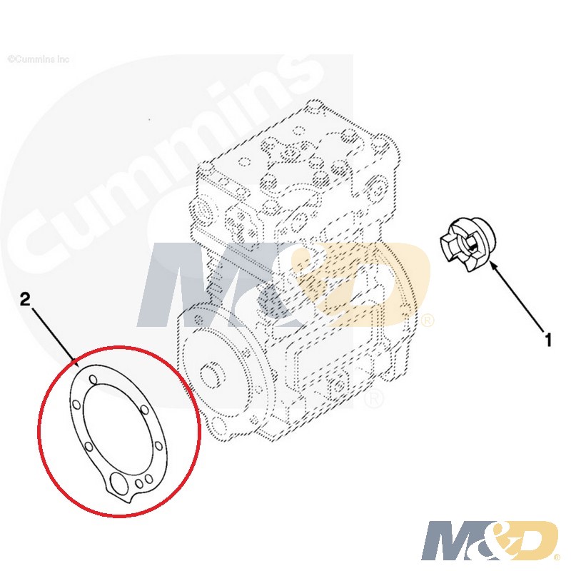 Product: GASKET AIR COMPRESSOR MOUNTING N14
