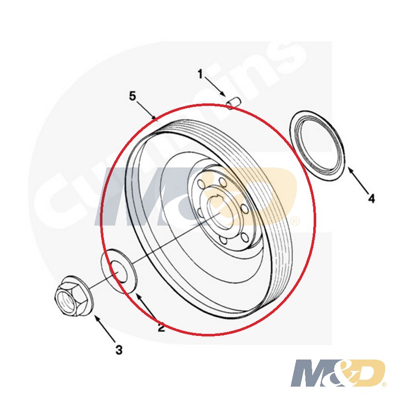 Product: Cummins N14 Accessory Drive Pulley