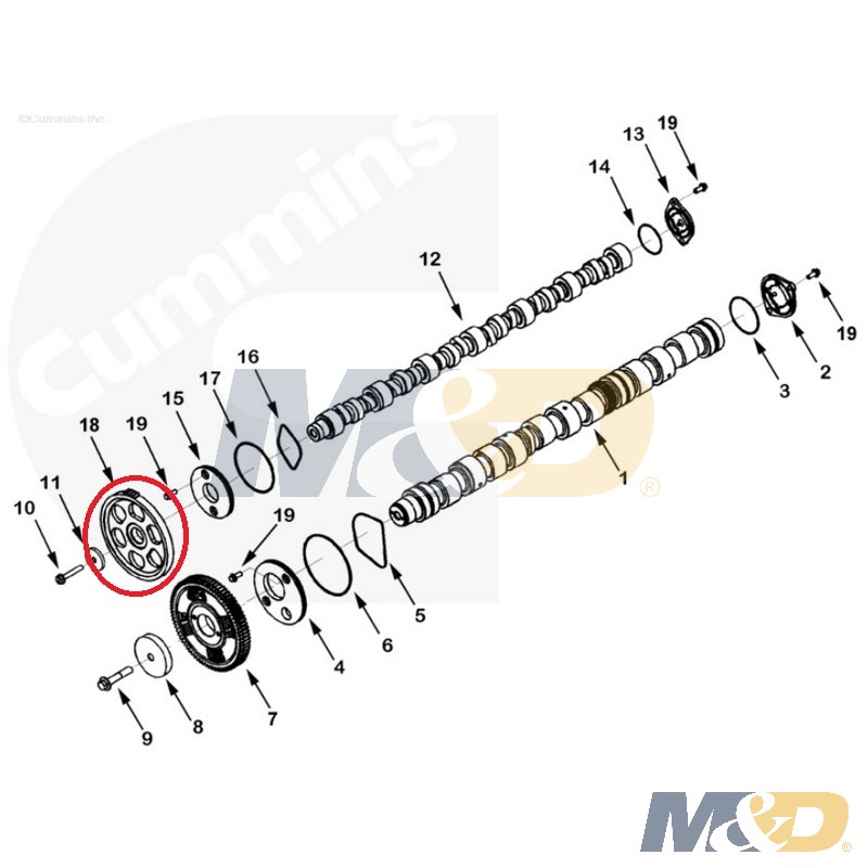 Product: Cummins ISX Camshaft Gear