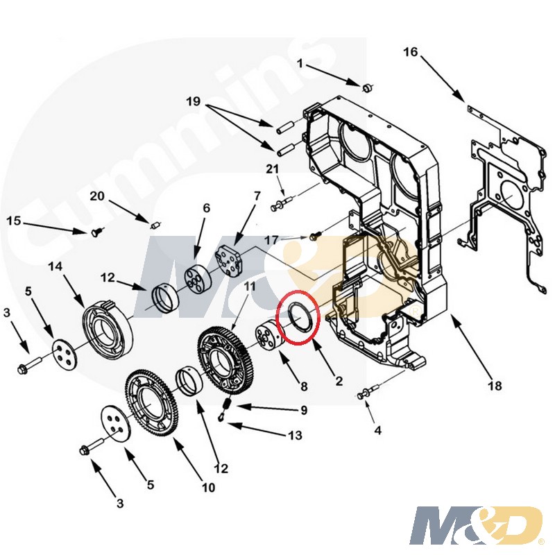 Product: BEARING THRUST FRONT GEAR HOUSING QSX ISX CUMMINS