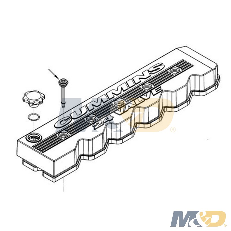 Product: 1998 - 2002 Cummins 4BT, 5.9L Dodge Valve Cover Bolt