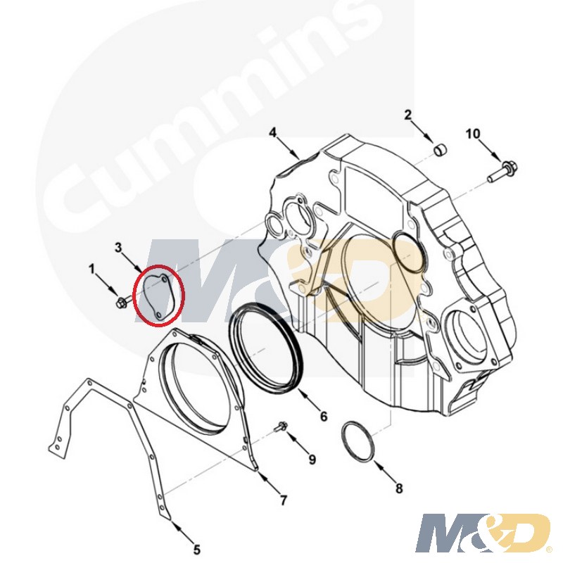 Product: COVER PLATE FLYWHEEL HOUSING CUMMINS 5.9L 6.7L 2003 - 2013