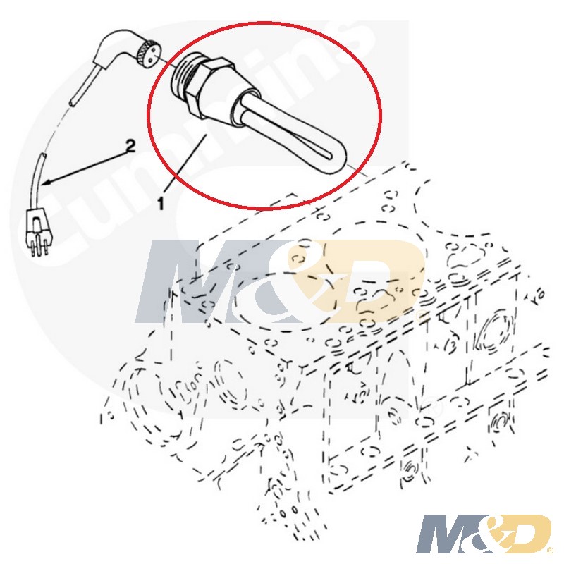 Product: 1998 - 2013 Cummins 4BT, 5.9L & 6.7L Dodge Engine Block Heater
