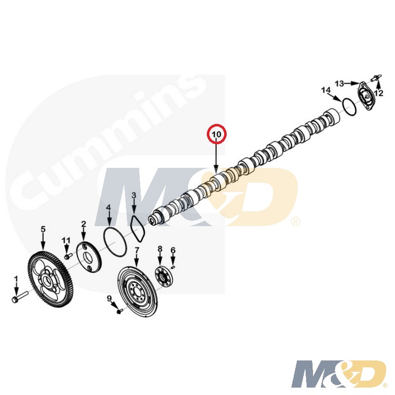 Product: Cummins ISX Camshaft