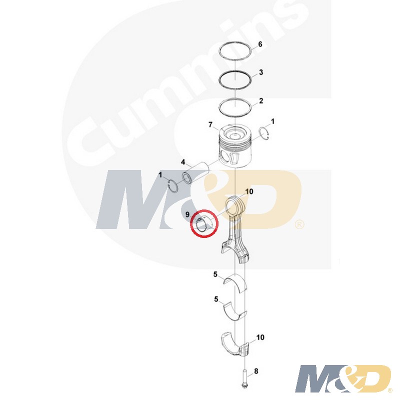 Product: PISTON PIN BUSHING ISC QSC ISL CUMMINS