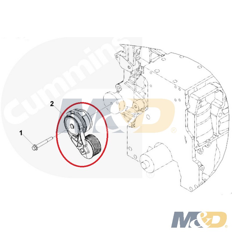 Product: BELT TENSIONER ISB SERIES CUMMINS 6.7L